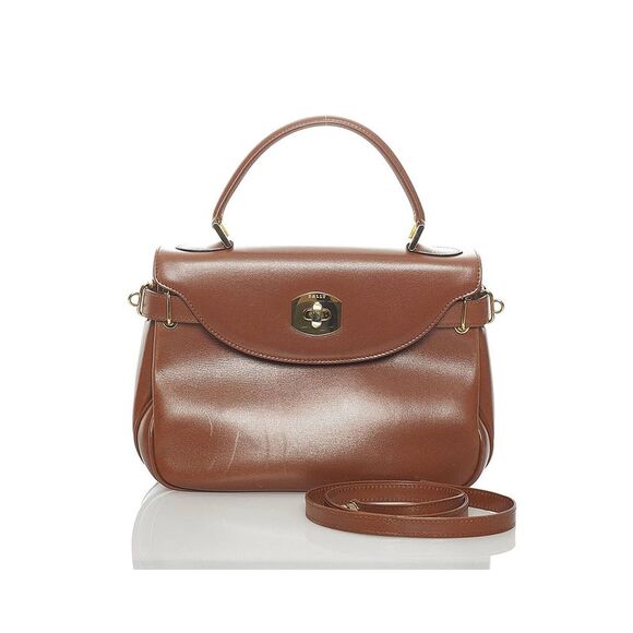 Bally | Bags | Pre Loved Bally Brown Leather Two Way Bag In Ab ...